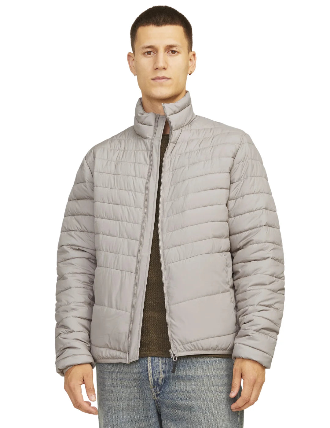 Chaqueta Plumas Ligera Jack&Jones State Beige | Bicos de Fío